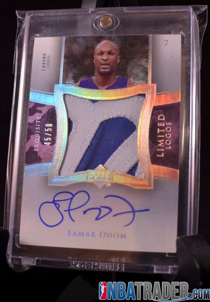 2004-05 Lamar Odom Exquisite Limited Logos Autograph /50 - NBA Trader